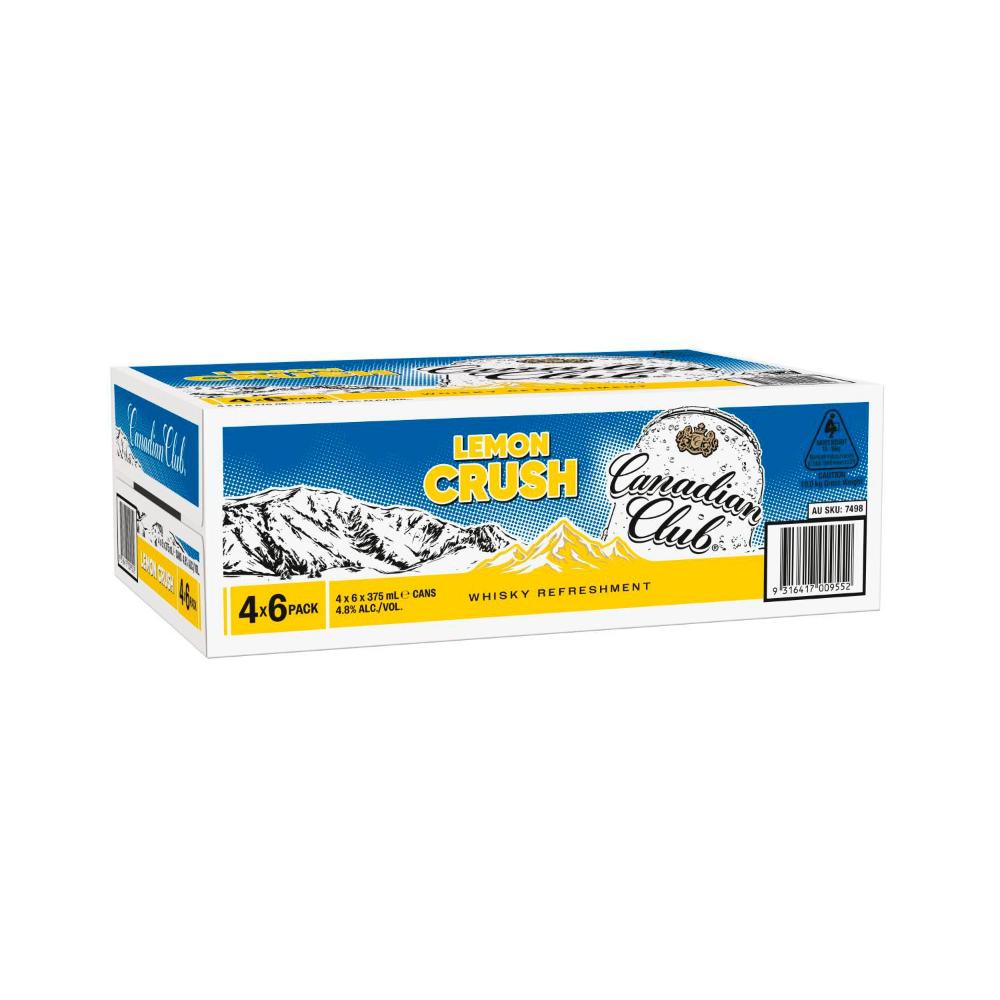 Buy Canadian Club Lemon Crush Can 375ml 24 Pack | Coles