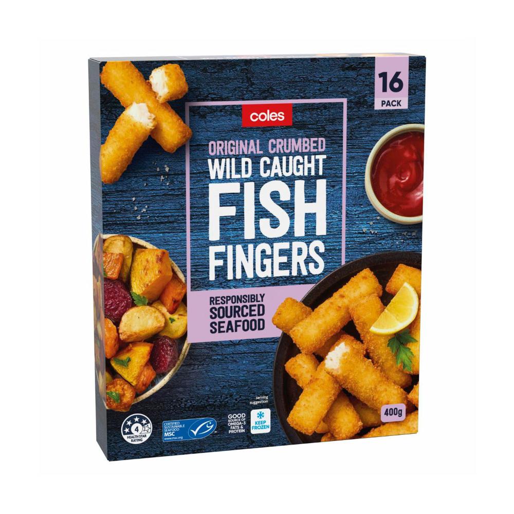 Buy Coles Frozen Crumbed Fish Fingers 400g | Coles