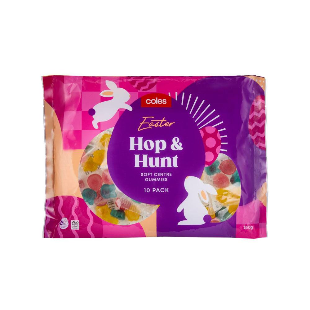 Buy Coles Easter Hop & Hunt Soft Centre Gummies 250g | Coles