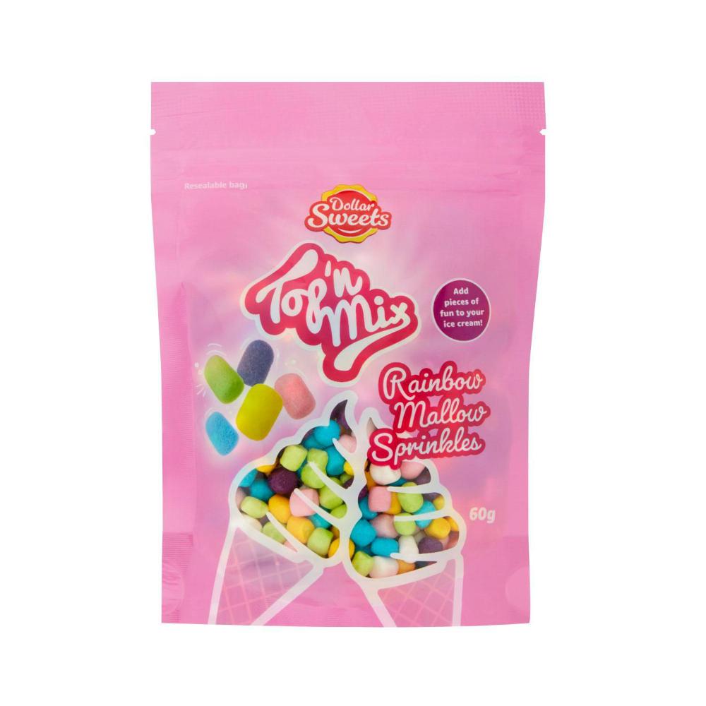 Buy Dollar Sweets Top N Mix Rainbow Mallow Sprinkles 60g | Coles