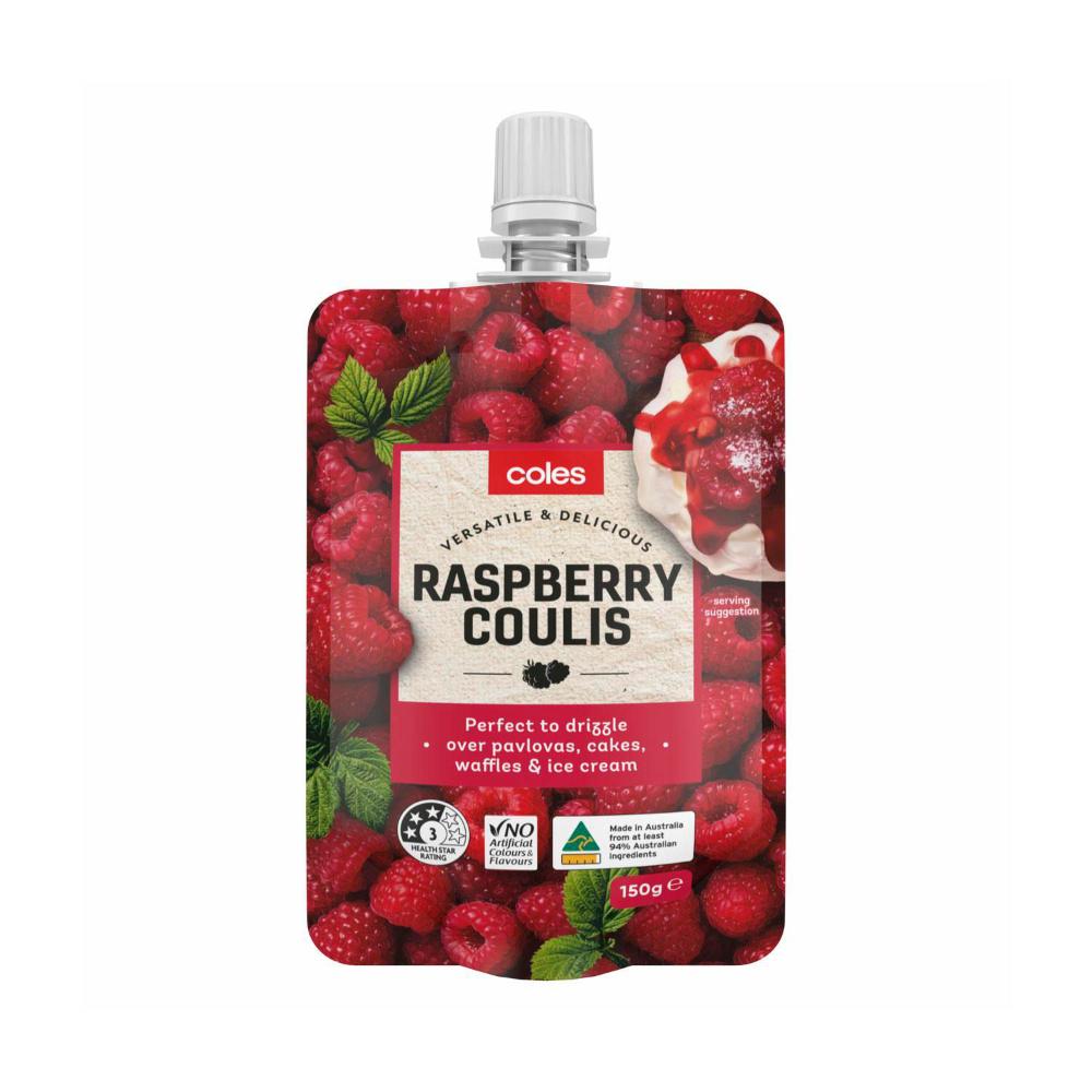 Buy Coles Raspberry Coulis 150g | Coles