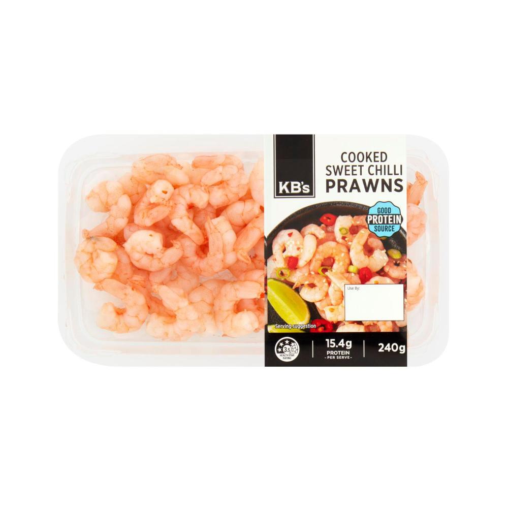Buy Kb's Sweet Chilli Marinated Cooked Prawns 240g | Coles