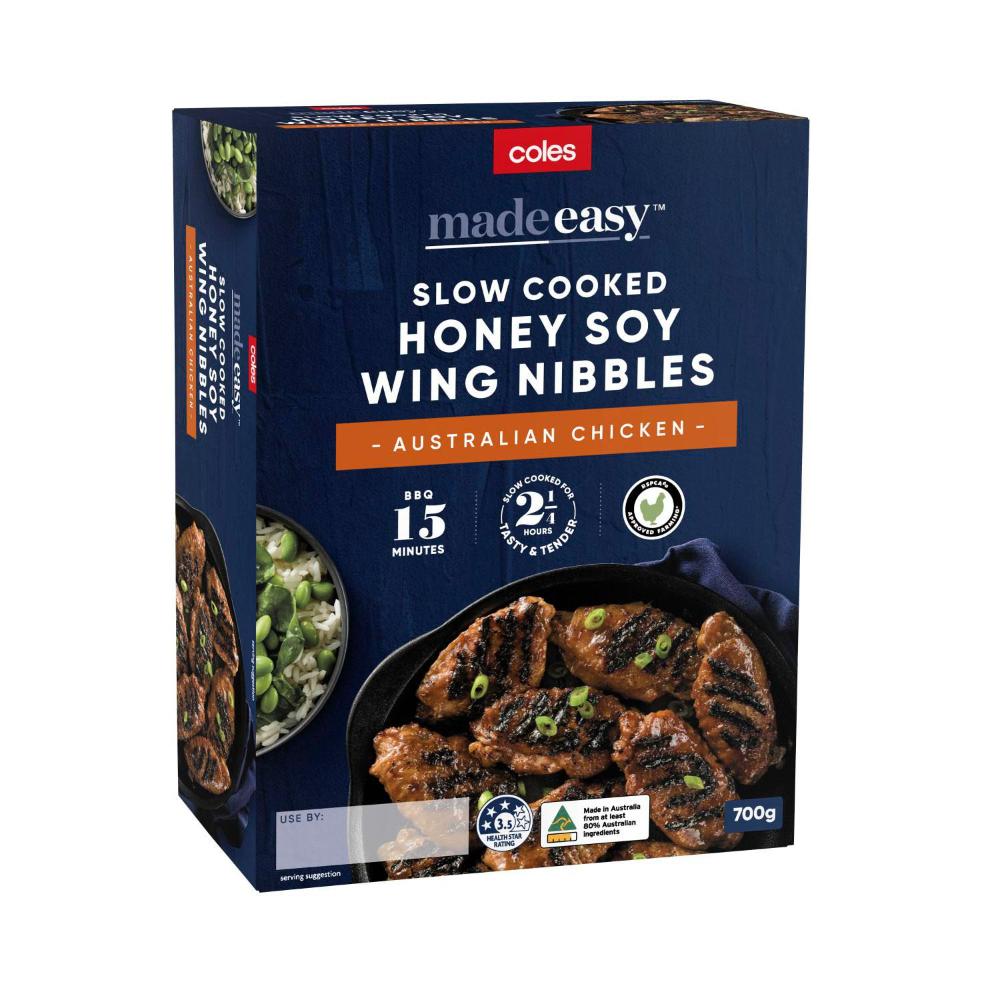 Buy Coles Made Easy Honey Soy Wing Nibbles 700g | Coles