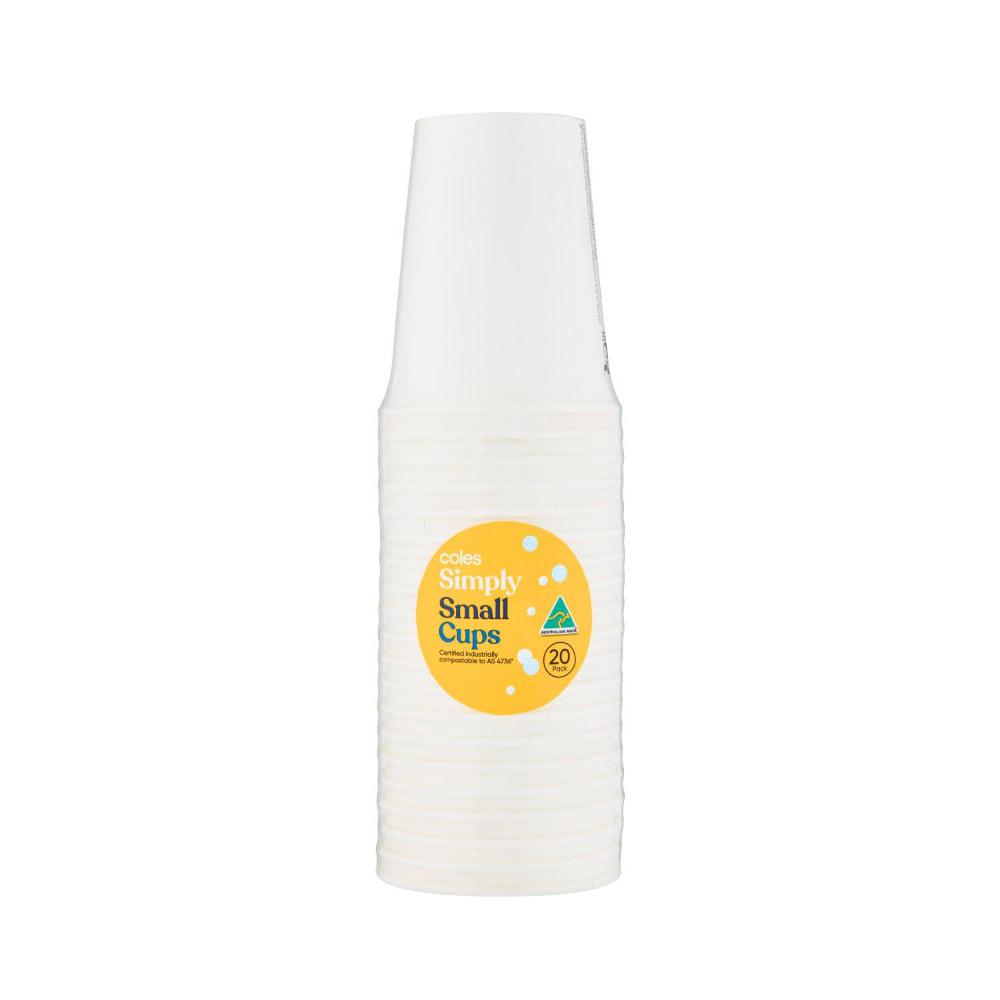 Buy Coles Simply Small Cups 250ml 20 Pack | Coles