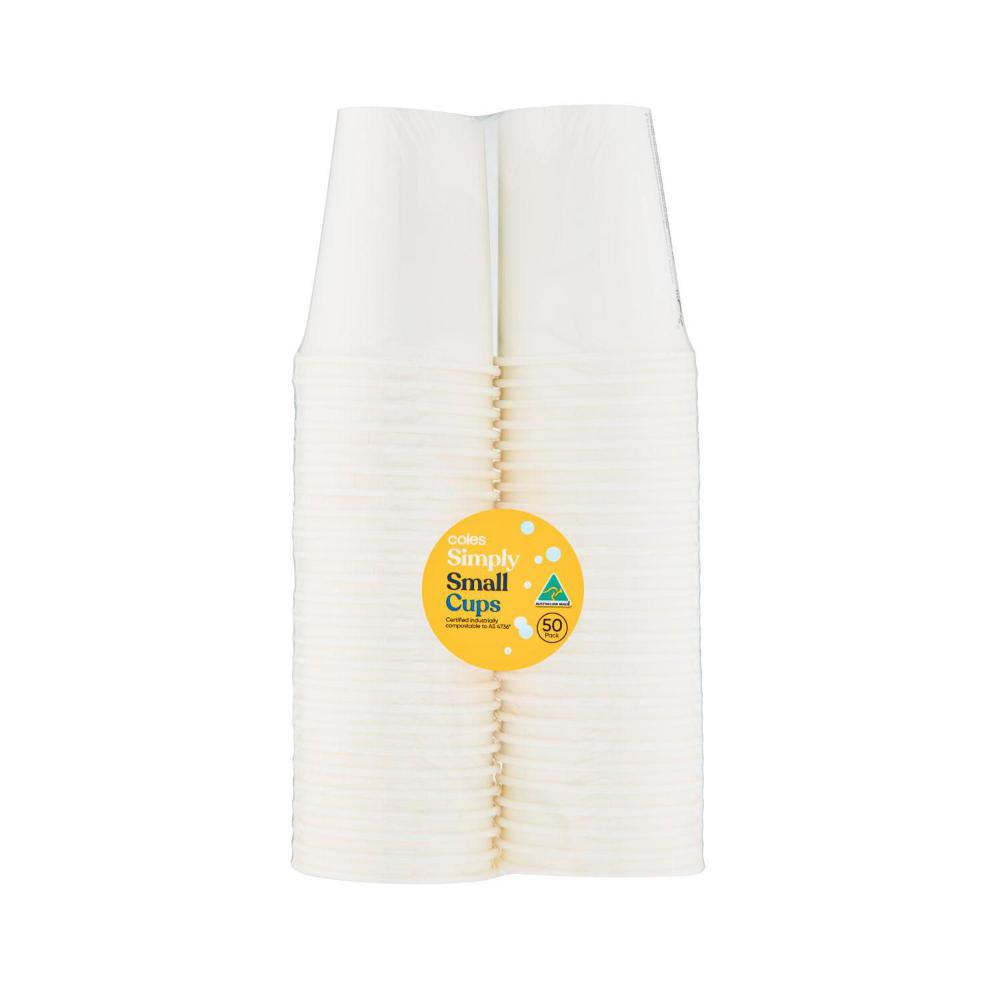 Buy Coles Simply Small Cups 250ml 50 Pack | Coles