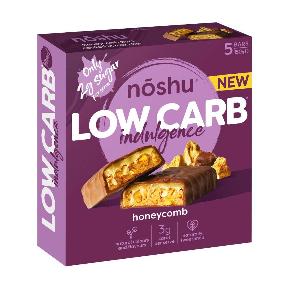 Buy Noshu Low Carb Honeycomb Nougat Indulgence Bars 5 Pack 150g | Coles