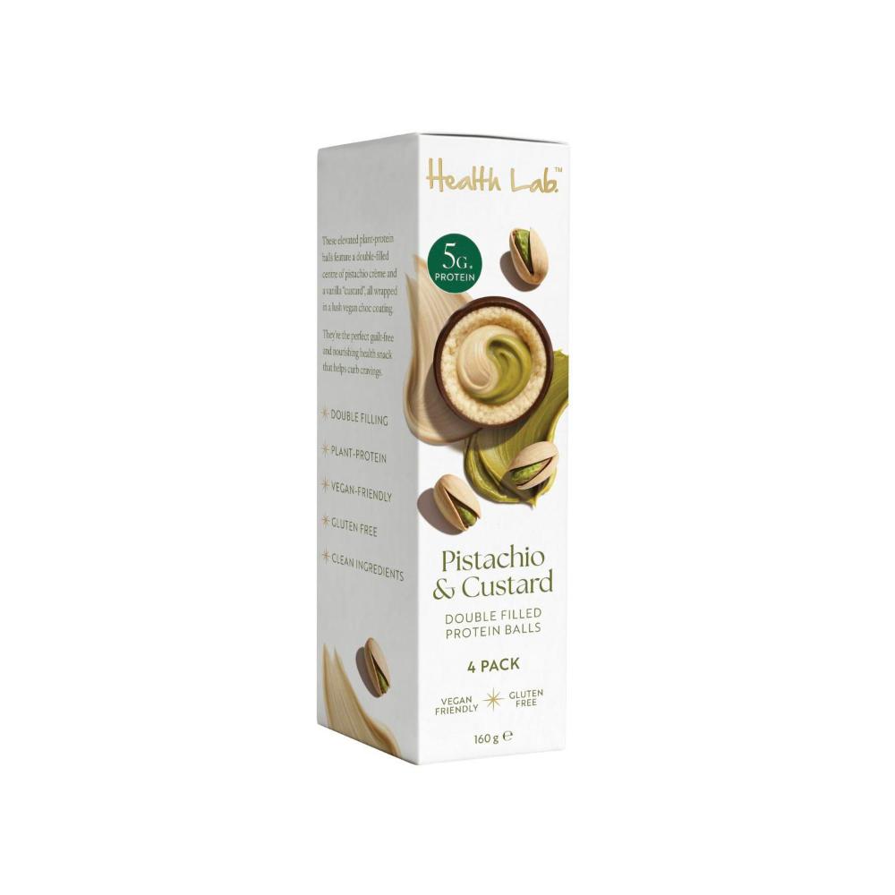 Buy Health Lab Pistachio & Custard Double Filled Protein Balls 4x40g ...
