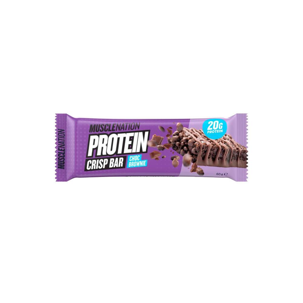 Buy Muscle Nation Crisp Protein Bar Choc Brownie 60g | Coles