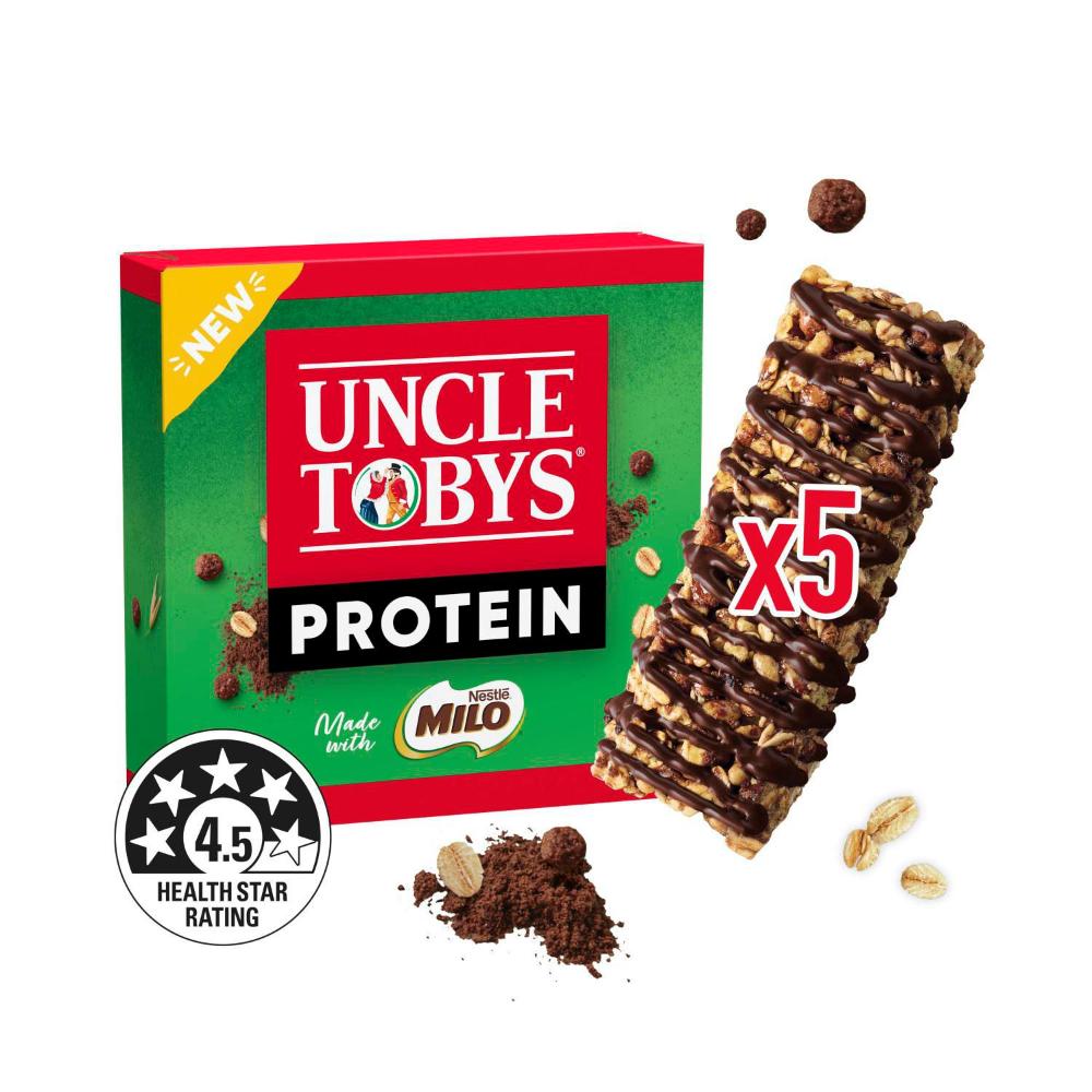 Buy Uncle Tobys Muesli Bar Protein Milo 175g | Coles