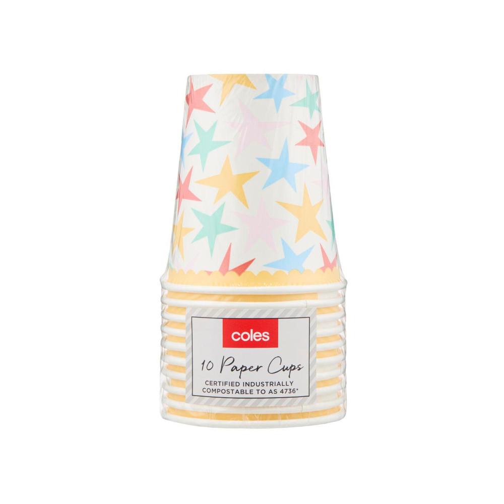 Buy Coles Party Paper Cups 10 Pack | Coles