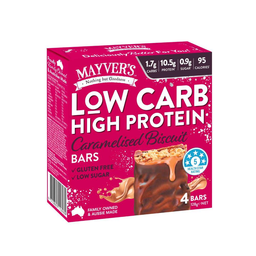 Buy Mayver's Low Carb High Protein Cheesecake Caramelised Biscuit Bars ...