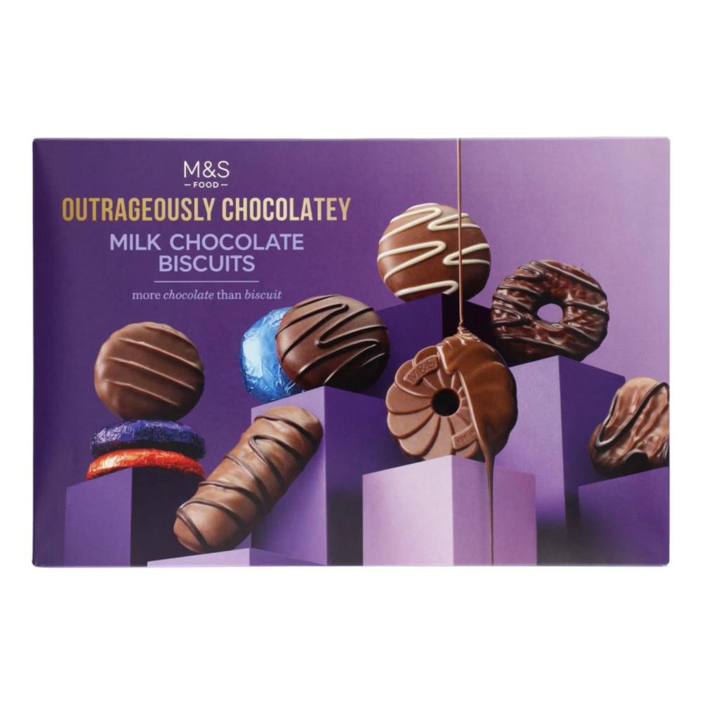 Buy M&S Outrageously Milk Choc Biscuits 450g | Coles