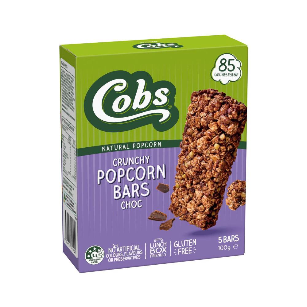 Buy Cobs Crunchy Popcorn Choc Bars 5 Pack 100g | Coles
