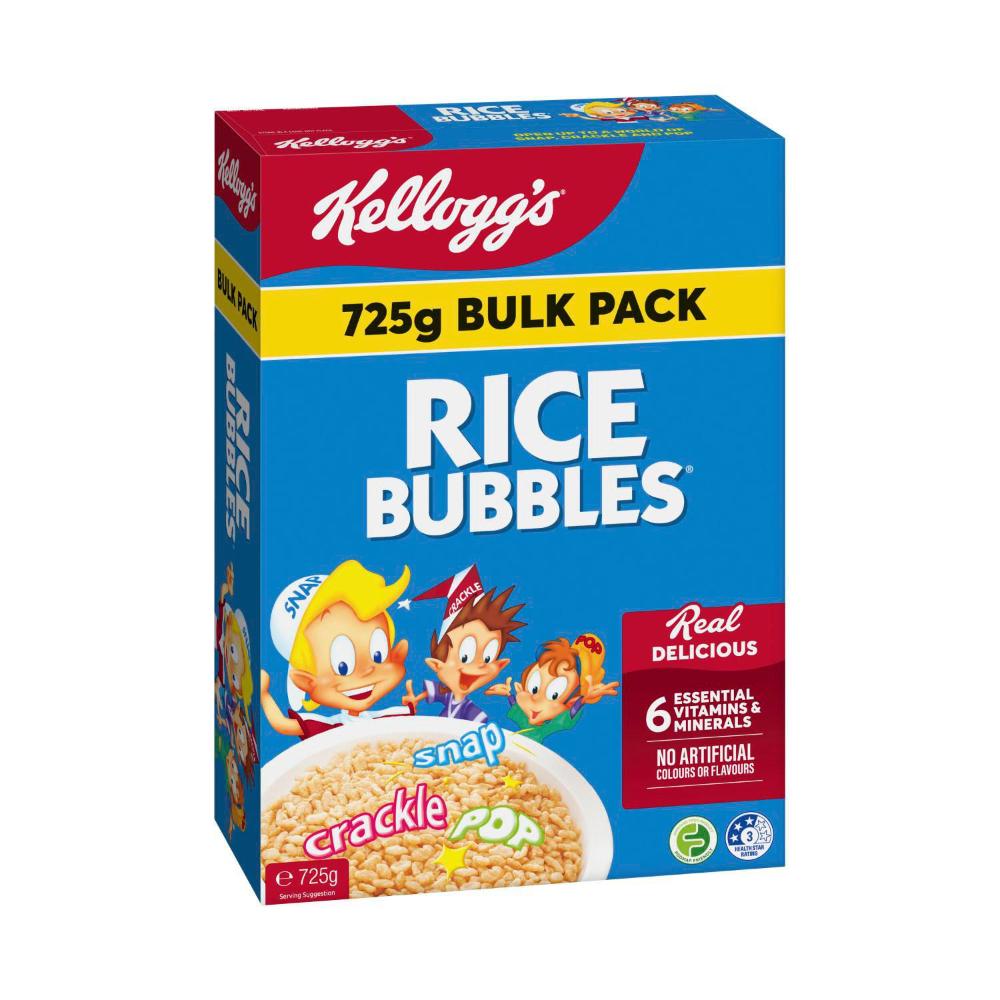 Buy Kellogg's Rice Bubbles Puffed Rice Breakfast Cereal Bulk Pack 725g | Coles