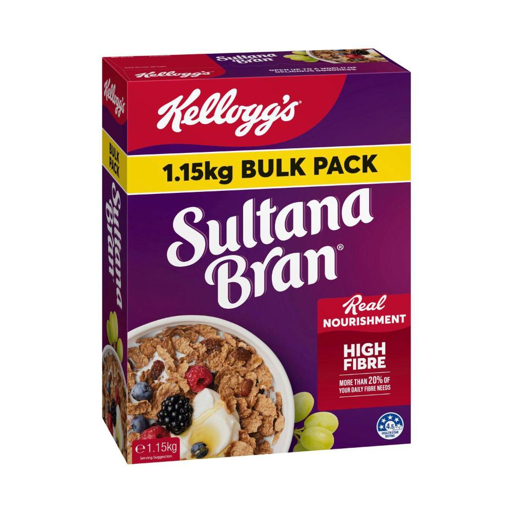 Buy Kellogg's Sultana Bran High Fibre Breakfast Cereal 1.15Kg | Coles