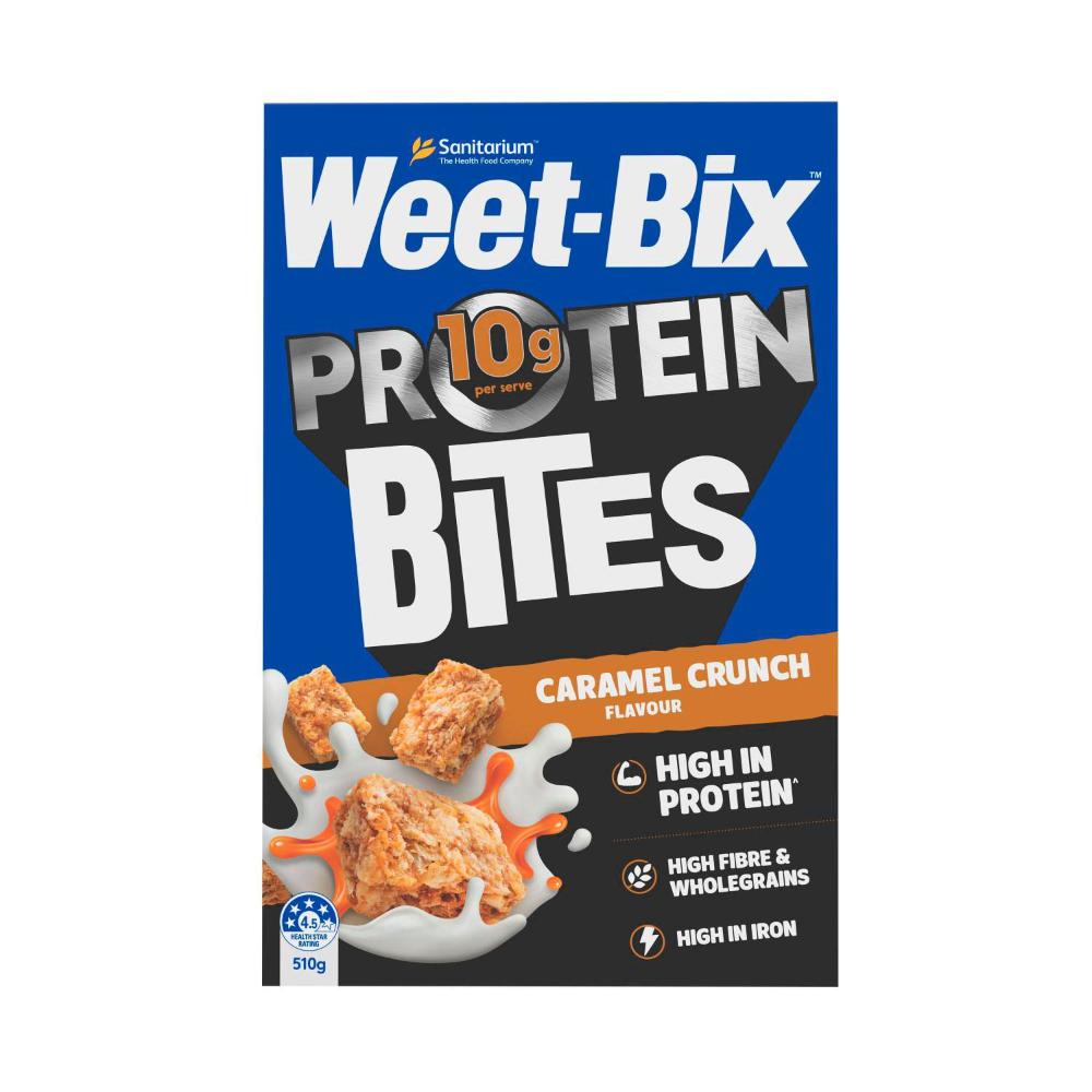 Buy Sanitarium Weet-bix Protein Bites Caramel Crunch 510g | Coles