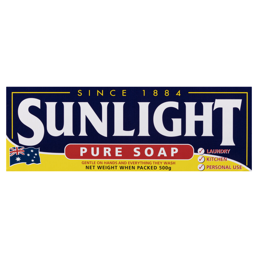 Buy Sunlight Laundry Soap Bar 500g | Coles