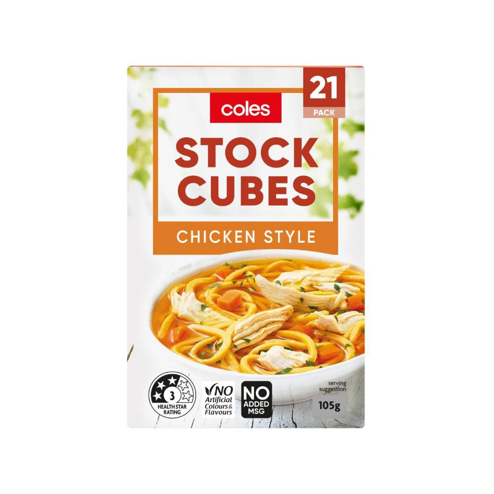 Buy Coles Chicken Flavoured Stock Cubes 105g | Coles