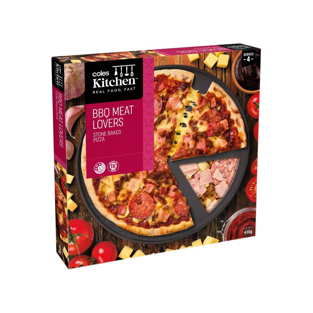 Buy Coles Kitchen Pizza BBQ Meat Lovers 420g | Coles