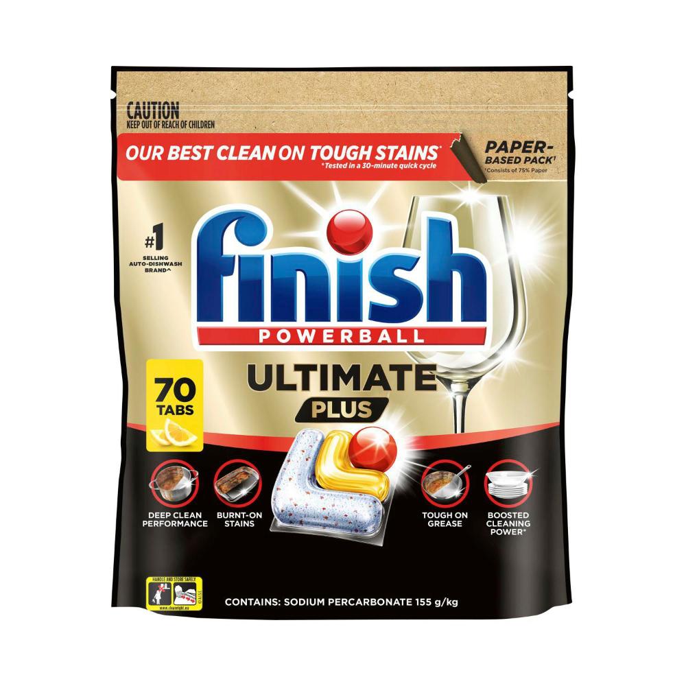 Buy Finish Ultimate Plus Dishwashing Tablets Lemon 70 Pack | Coles