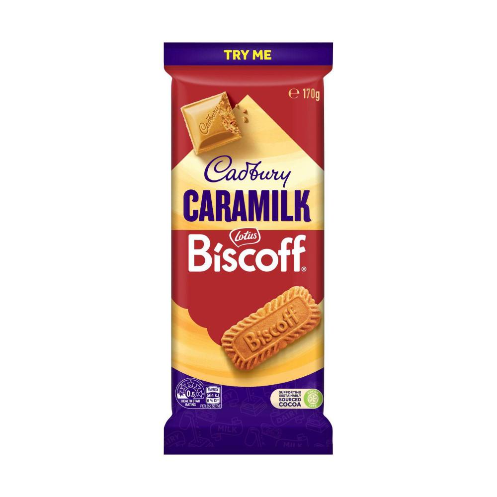 Buy Cadbury Dairy Milk Caramilk Biscoff Block Chocolate 170g | Coles