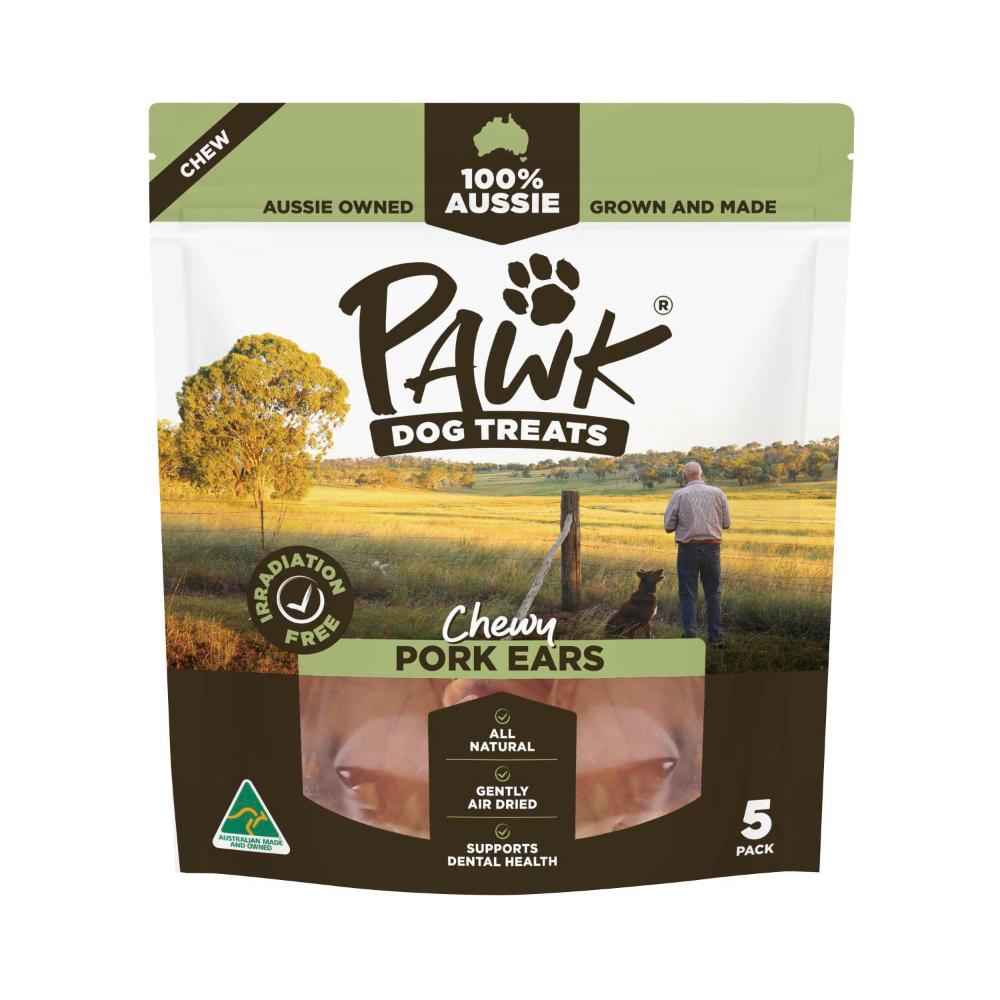Buy Pawk Chewy Pork Ears Dog Treats 5 Pack | Coles