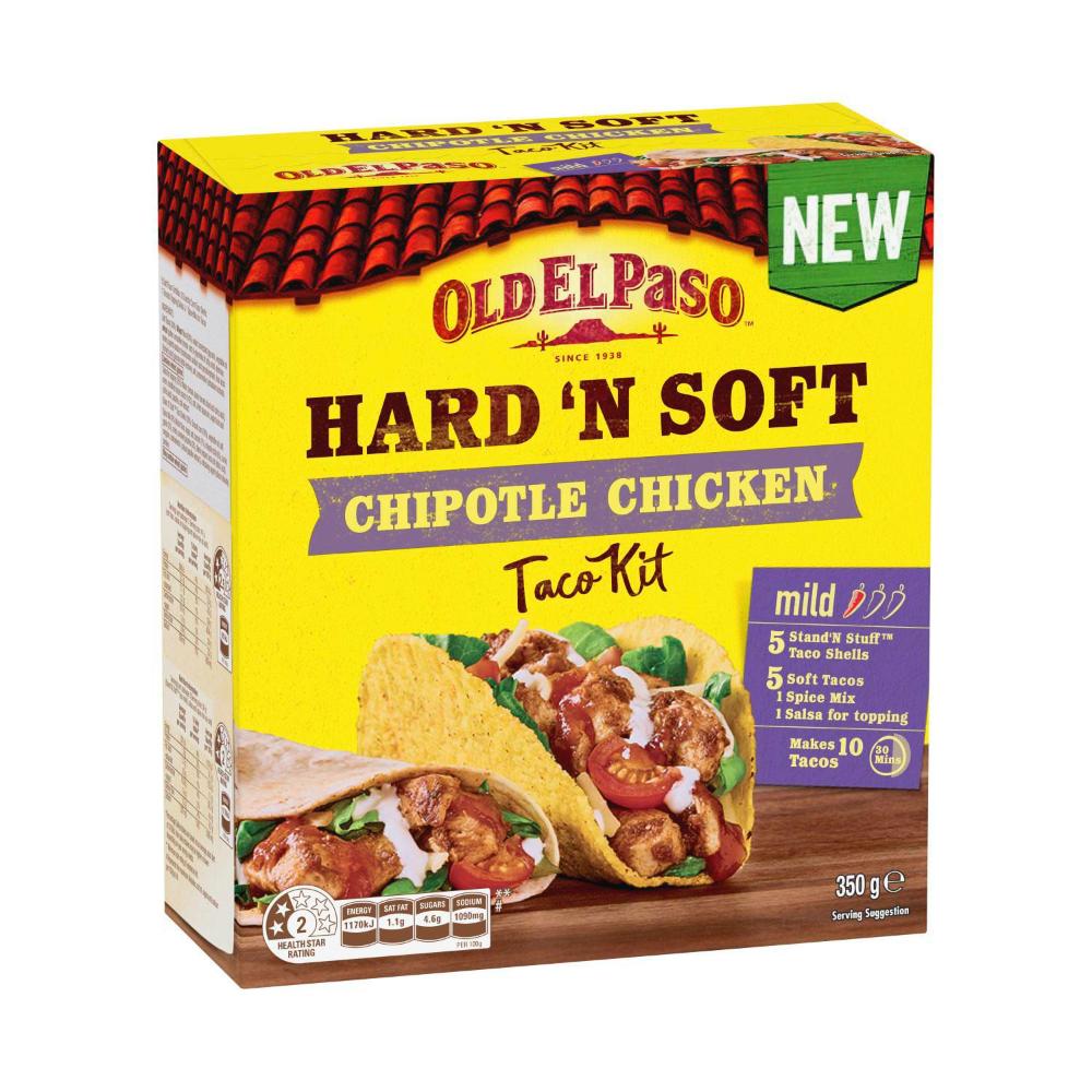 Buy Old El Paso Hard & Soft Chipotle Taco Kit 350g | Coles