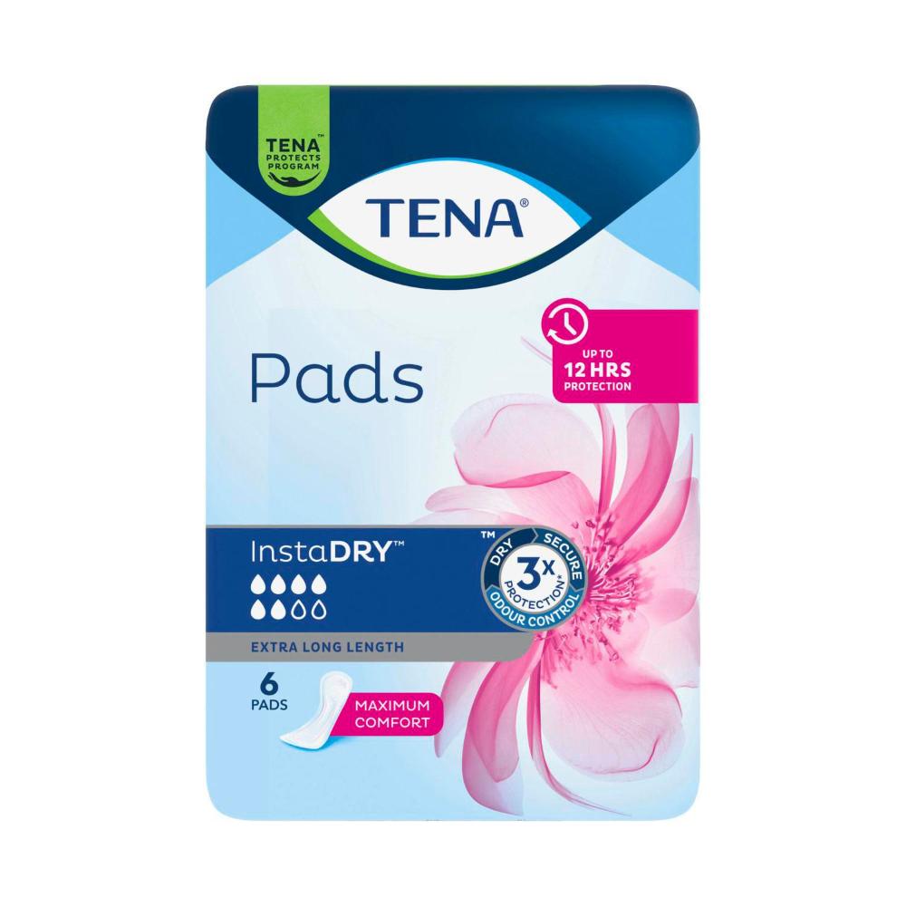 Buy Tena Lady Pads Insta Dry Incontinence Extra Long 6 pack | Coles