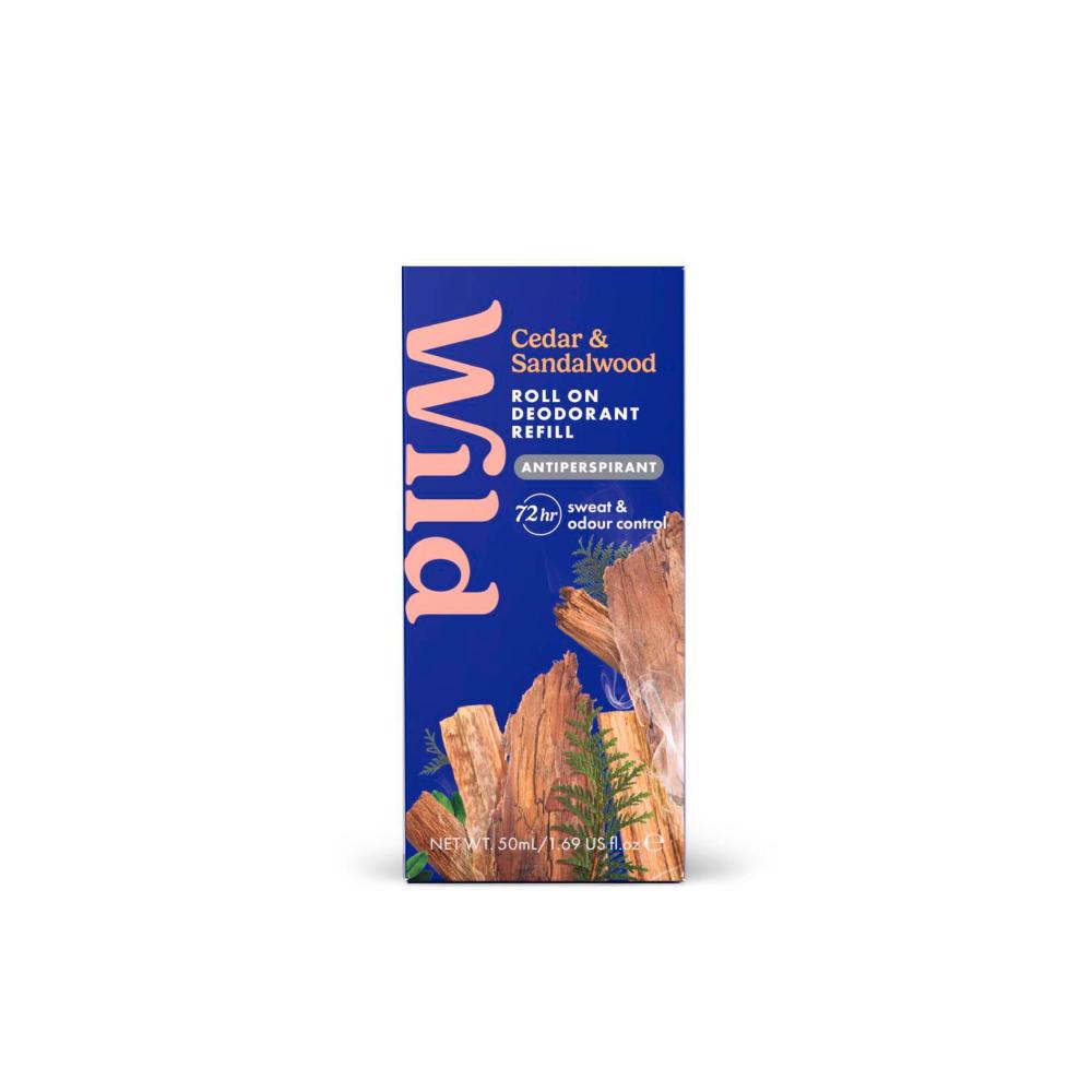 Buy Wild Deodorant 72hr Roll On Refill Cedar & Sandalwood 50mL | Coles