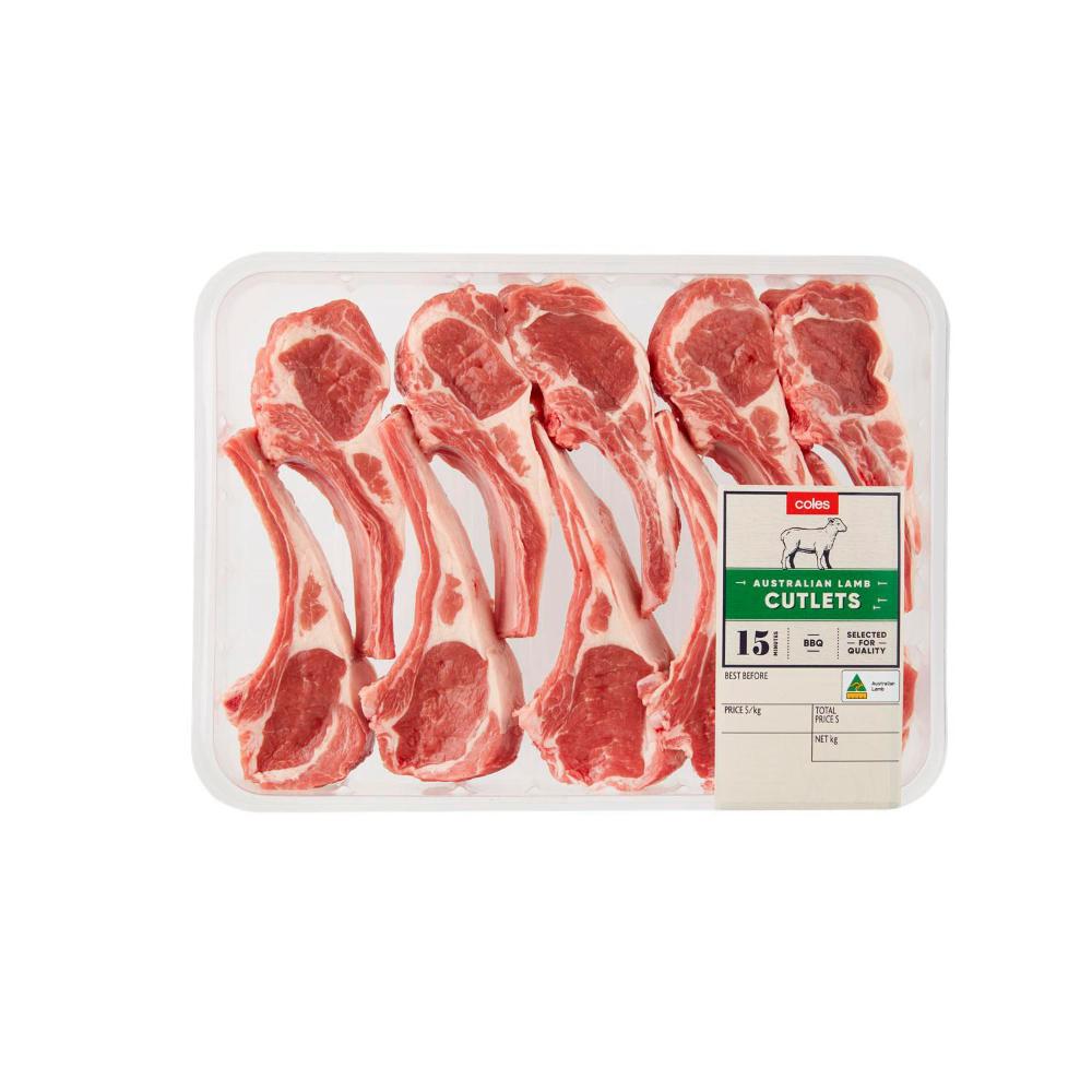 Buy Coles Lamb Cutlets (11x9) approx. 775g | Coles