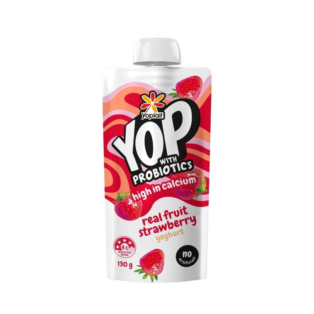 Buy Yoplait Yop Yoghurt With Probiotics Strawberry 130g | Coles