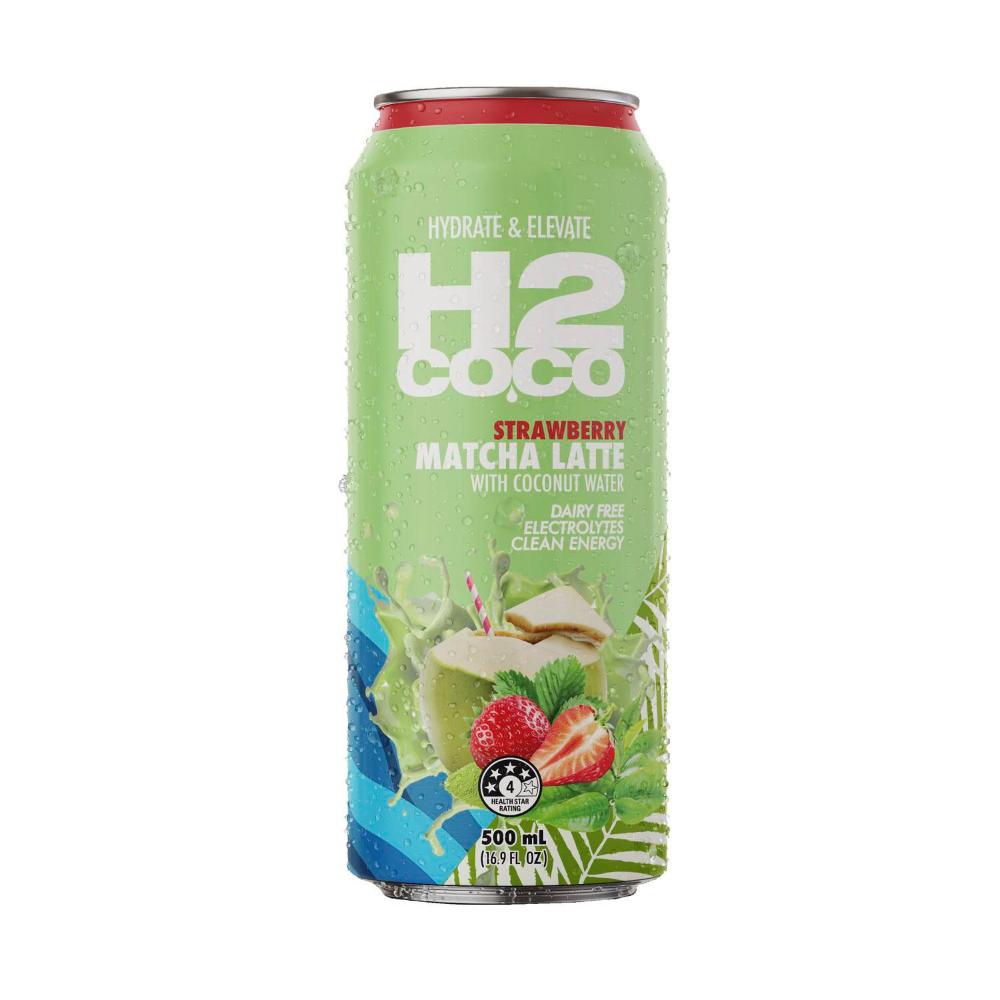 Buy H2coco Strawberry Matcha Latte Coconut Water 500mL | Coles