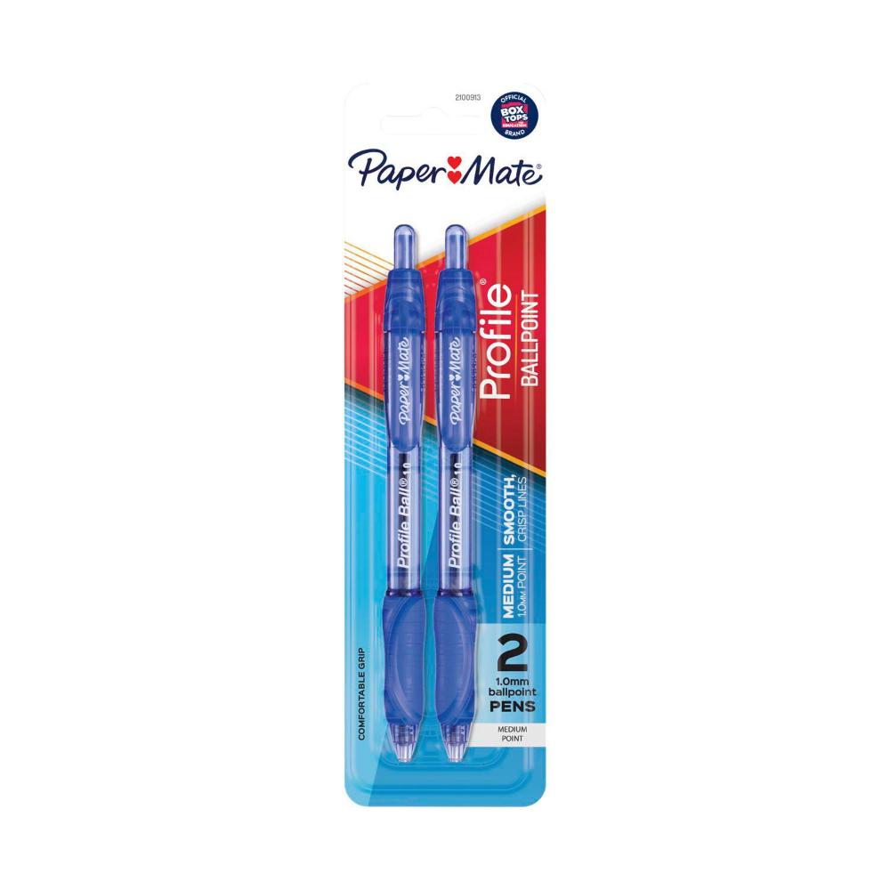 Buy Paper Mate Profile Pen Blue 2 pack | Coles