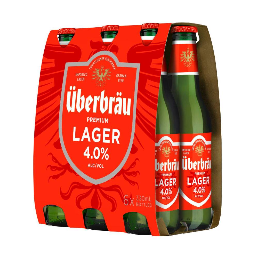 Buy Uberbrau Imported Lager Bottle 330ml 6 Pack | Coles