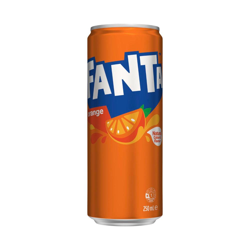 Buy Fanta Orange Soft Drink Can 250mL | Coles