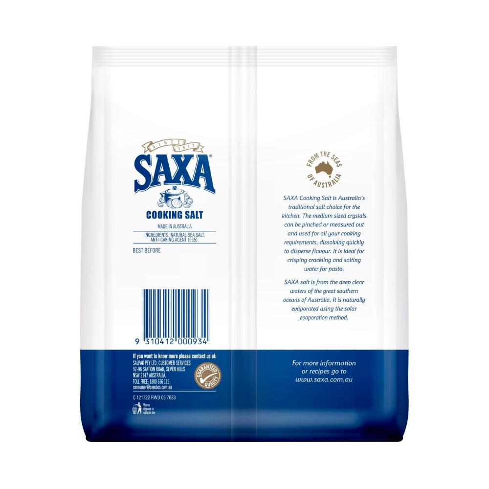 Buy Saxa Cooking Salt 1kg | Coles