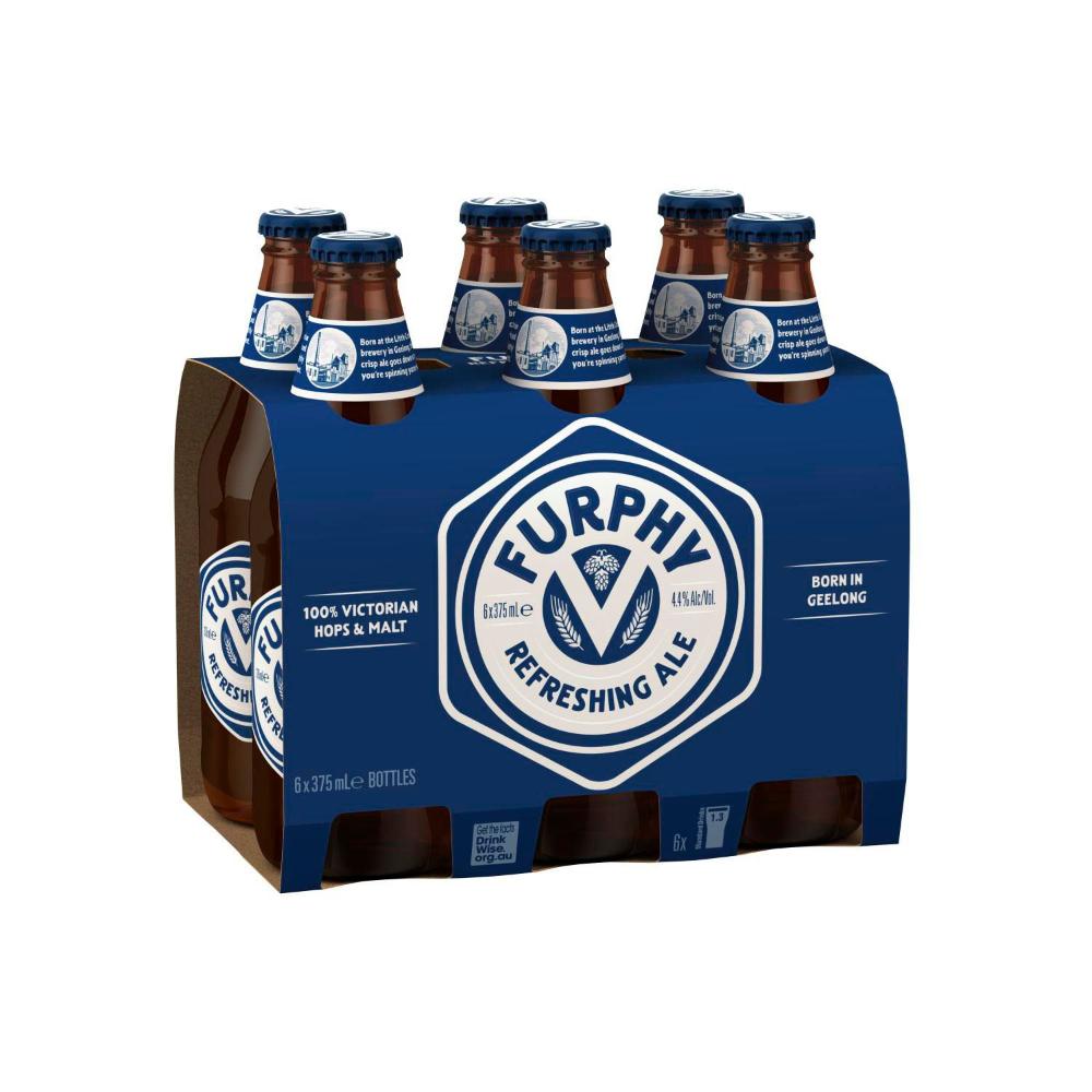 Buy Furphy Refreshing Ale Bottle 375ml 6 Pack | Coles