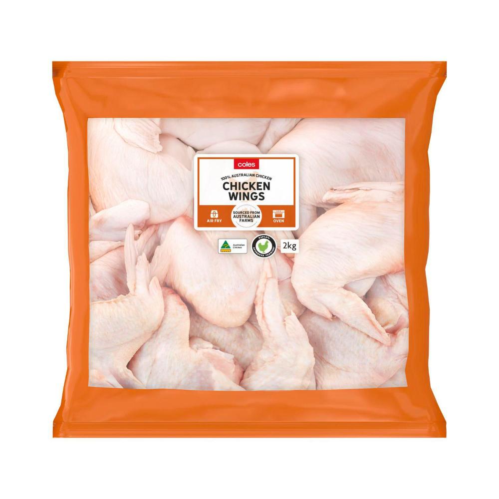 Buy Coles RSPCA Approved Chicken Wings Value Bag 2kg | Coles