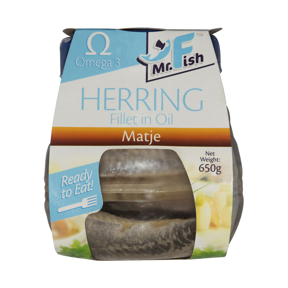 Buy Mr Fish Herring Fillet In Oil Matje 650g | Coles