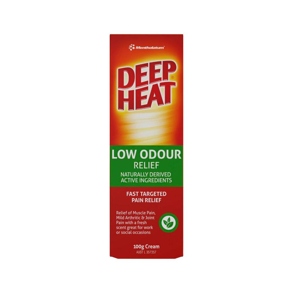 Buy Deep Heat Low Odour Pain Relief Cream 100g | Coles