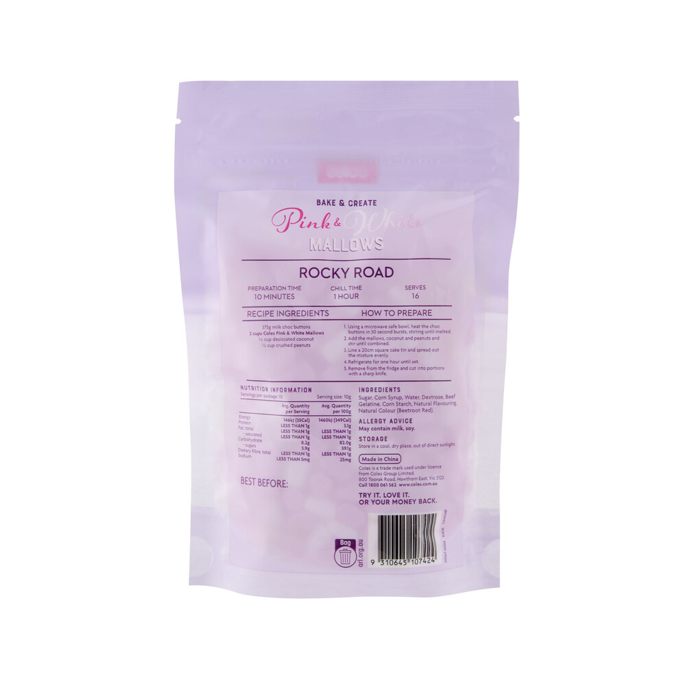 mini marshmallows coles