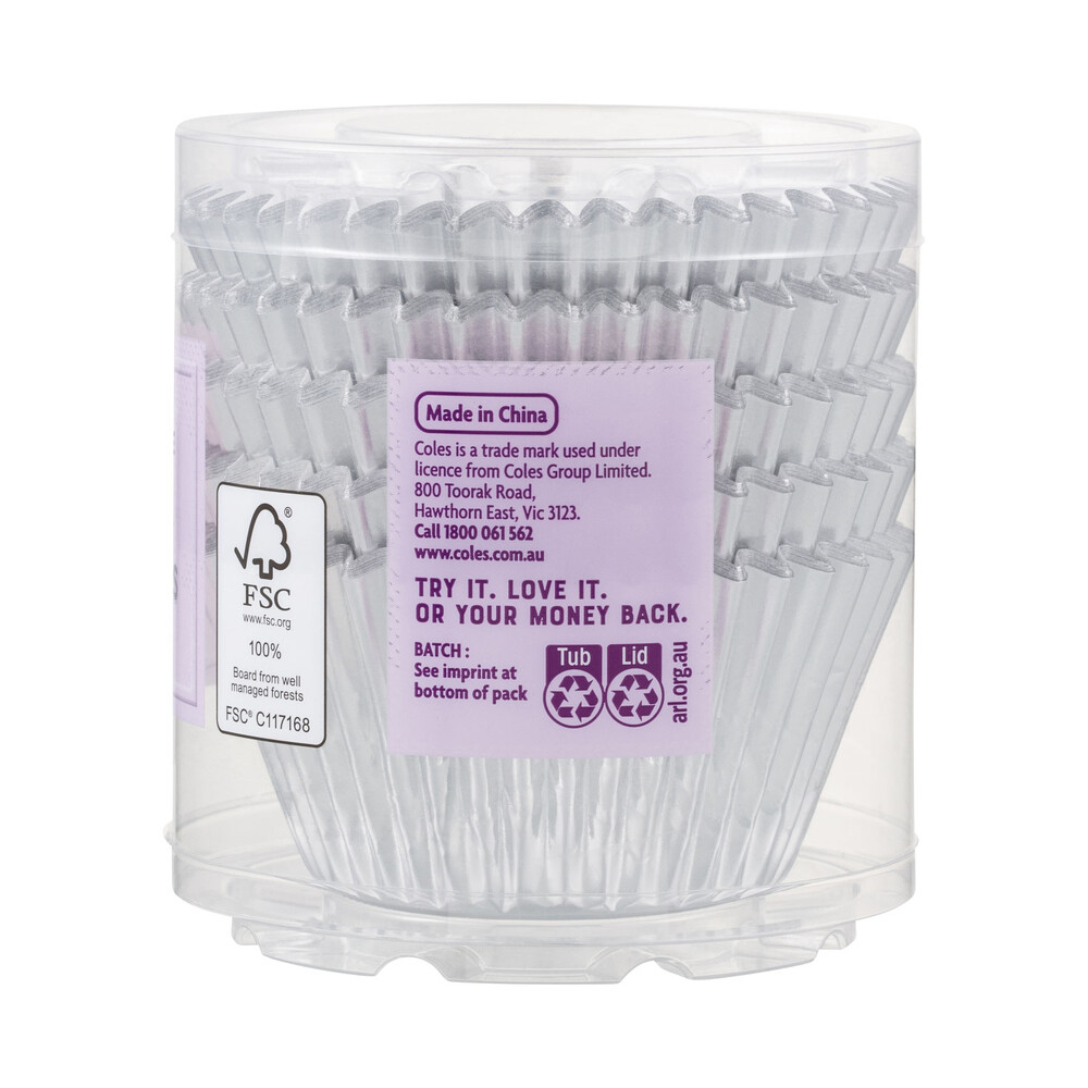 Buy Coles Bake & Create Silver Patty Pans 100 pack | Coles