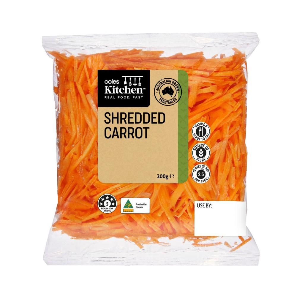 Buy Coles Kitchen Shredded Carrot 200g | Coles