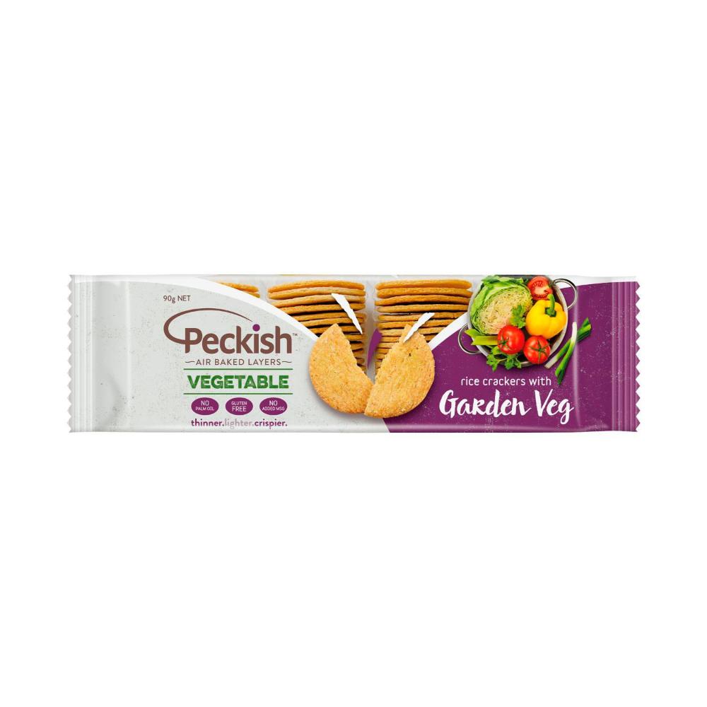 Buy Peckish Vegetable Rice Cracker Garden Veg 100g | Coles