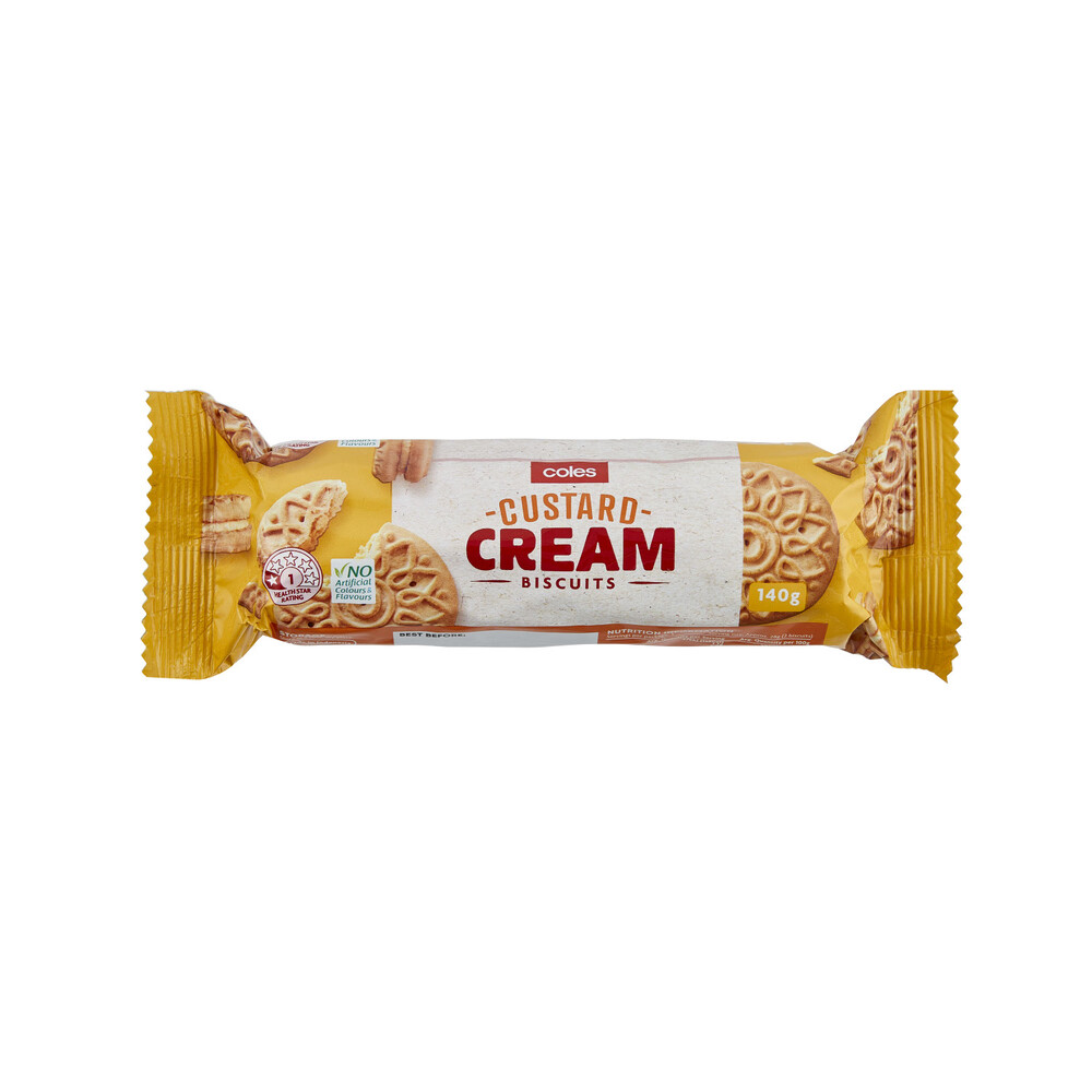 Buy Coles Custard Cream Biscuits 140g | Coles
