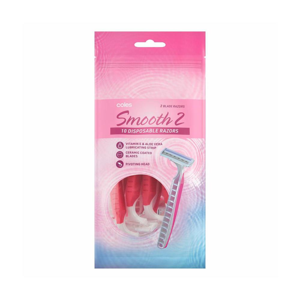 Buy Coles Twin Blade Disposable Razor Women 10 pack | Coles