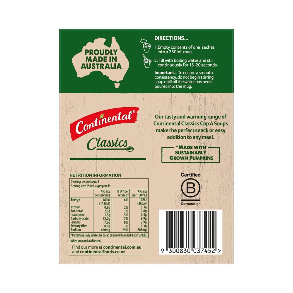 Buy Continental Cup A Soup Homestyle Pumpkin Soup Serves 2 61g | Coles