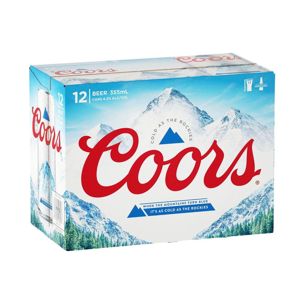 Buy Coors 12Pk Can 355mL 12 Pack | Coles