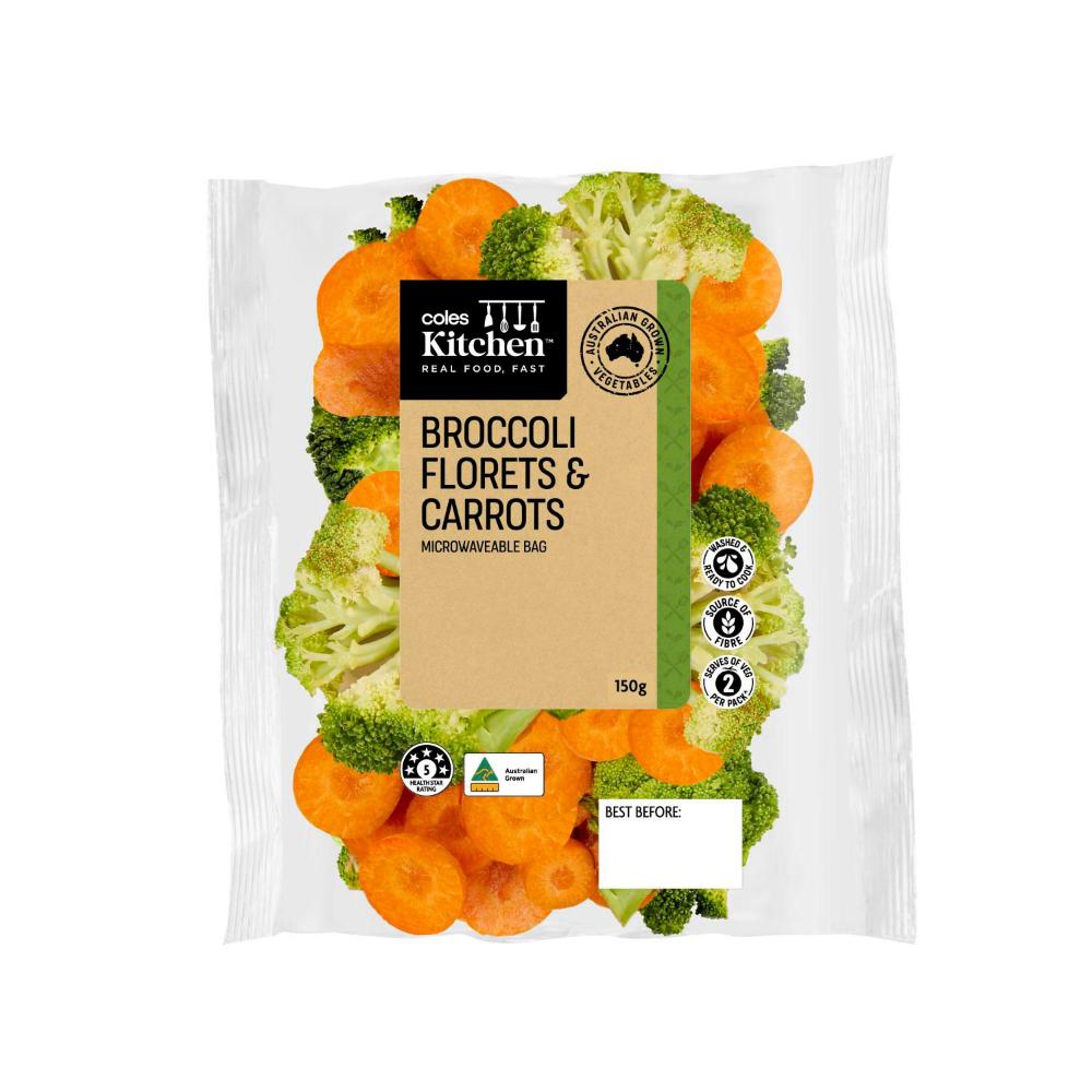 Buy Coles Kitchen Carrot & Broccoli Florets 150g | Coles