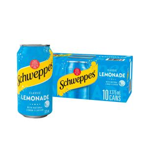 Buy Schweppes Lemonade Soft Drink Cans Multipack 375mL x 10 Pack 10 ...